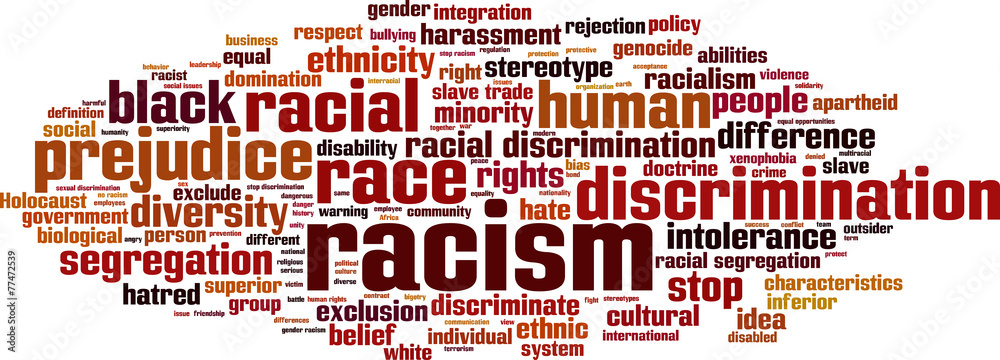 Racism word cloud concept. Vector illustration Stock Vector | Adobe Stock