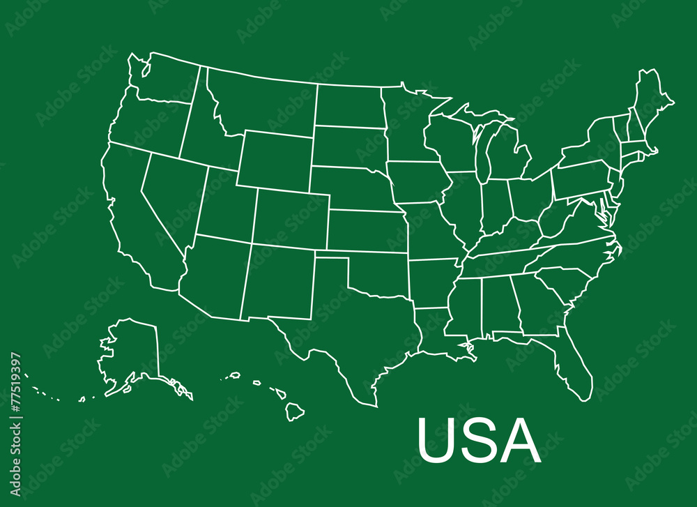 UAS map, USA states, USA Stock Vector | Adobe Stock