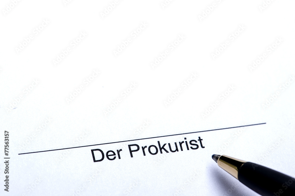 Unterschrift der Prokurist Stock-Foto | Adobe Stock