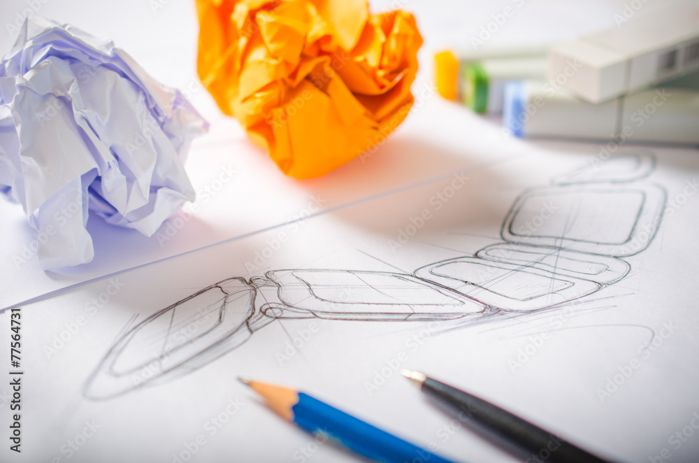 Designer zeichnet Stock-Foto | Adobe Stock