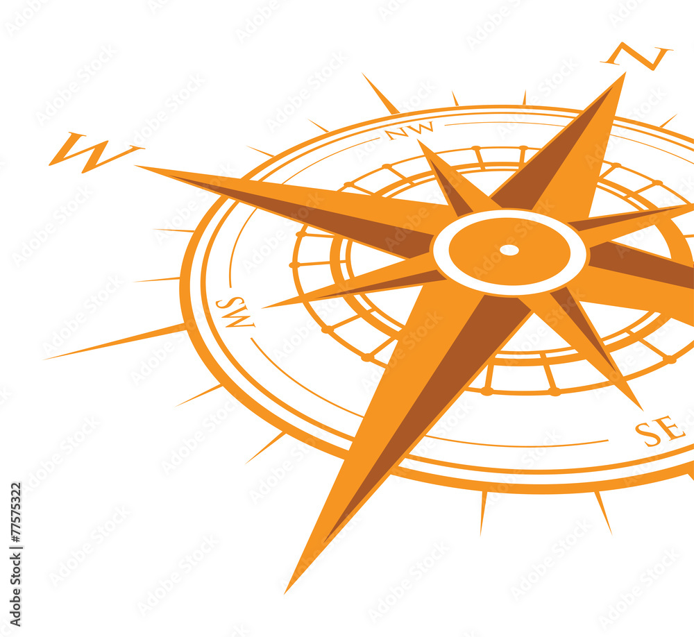 Orange Compass Background Stock Vektorgrafik Adobe Stock
