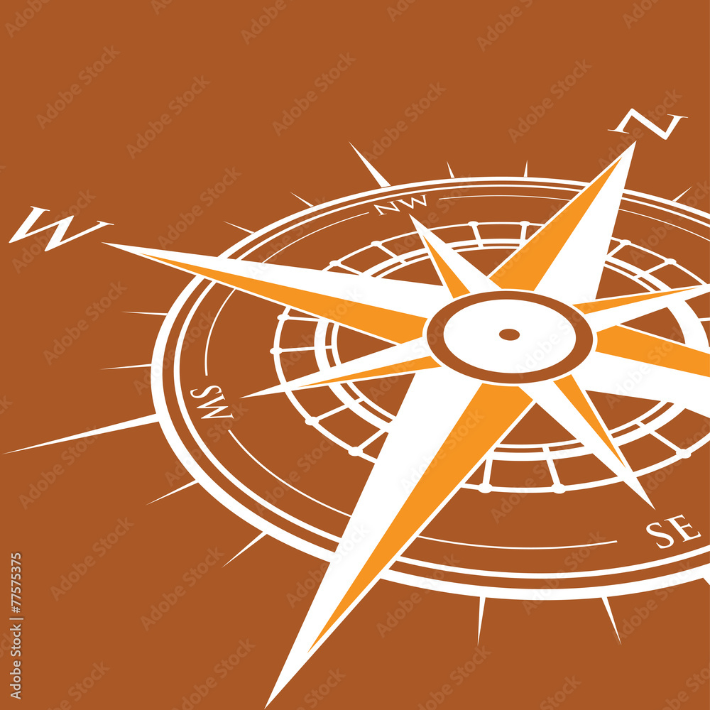 orange compass background Stock-Vektorgrafik | Adobe Stock