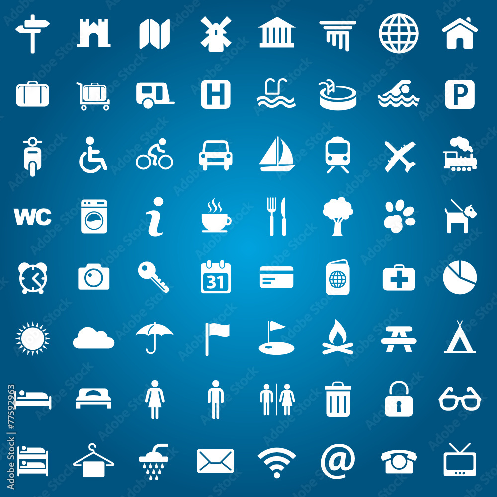 Pictogramme feu bleu Stock Vector | Adobe Stock