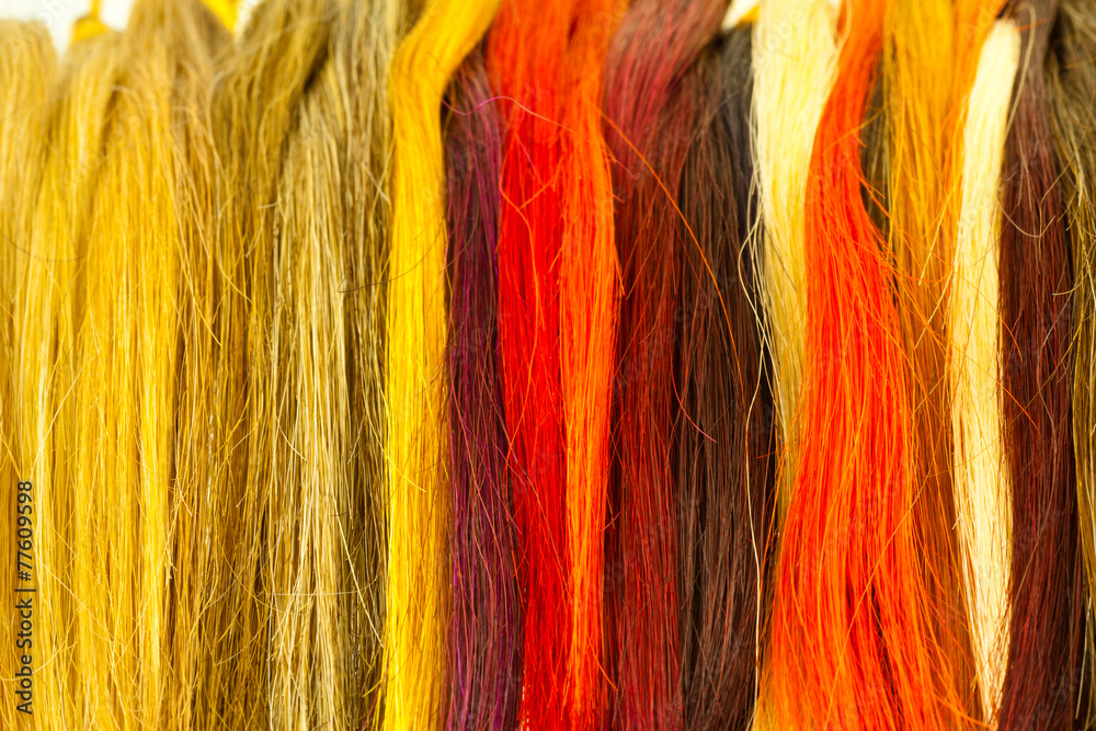 Foto de nuancier coiffure, méchier, mèches do Stock | Adobe Stock