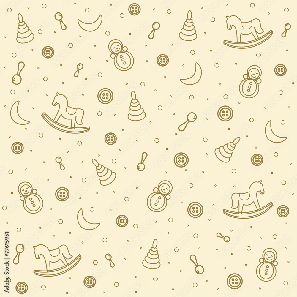 Seamless texture with children drawing toys Stock Photo | Adobe Stock