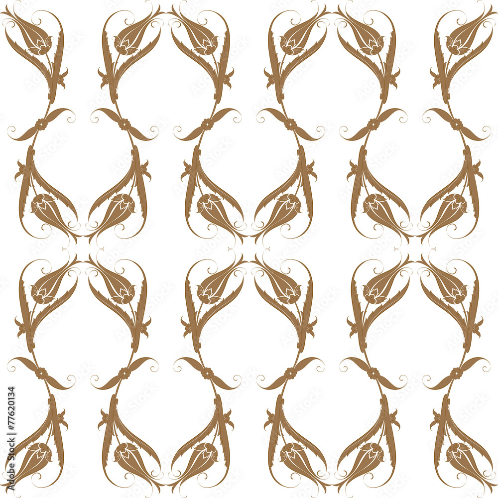 Lale Çini Motifi Arka Plan Deseni Stock Vector | Adobe Stock