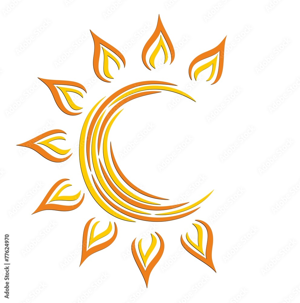 Sun logo Stock Vector | Adobe Stock