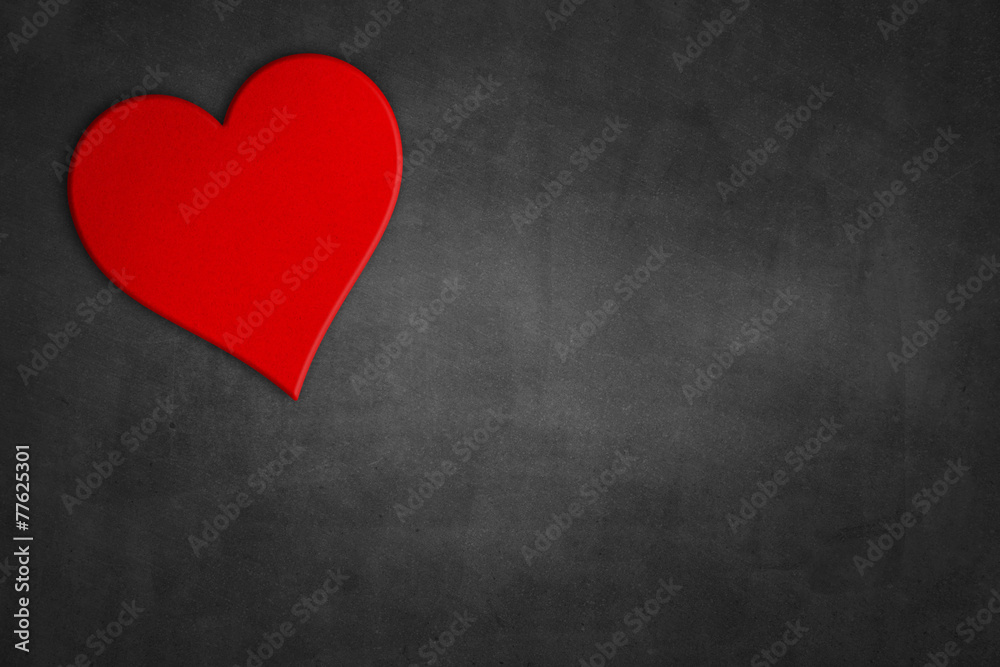 Chalkboard Red Heart