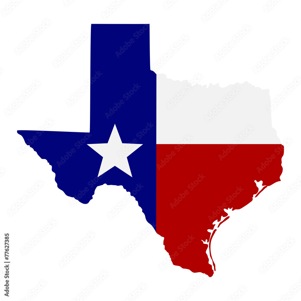 map of the U.S. state of Texas Stock Vector | Adobe Stock
