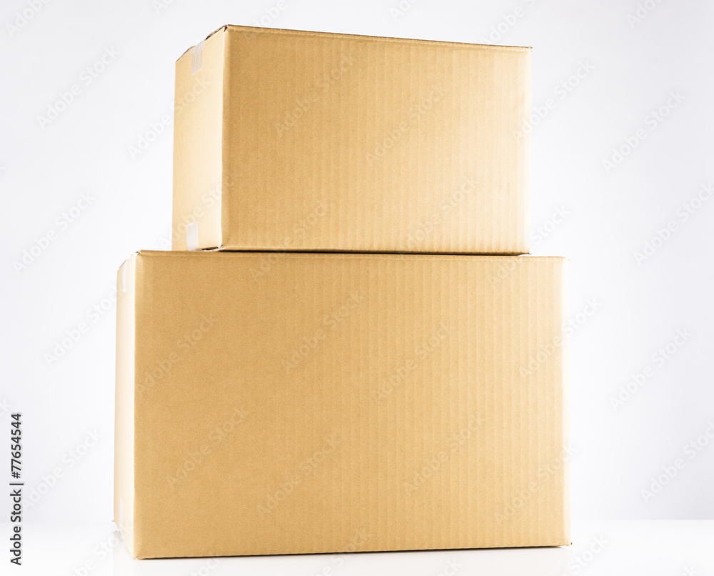 Boxes.Box of office items, to convey moving office. Stock Photo | Adobe ...