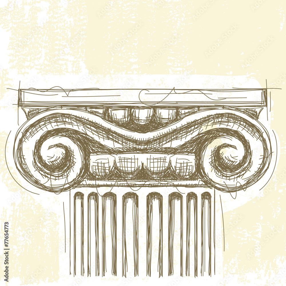 Ionic Capital Stock Vector | Adobe Stock