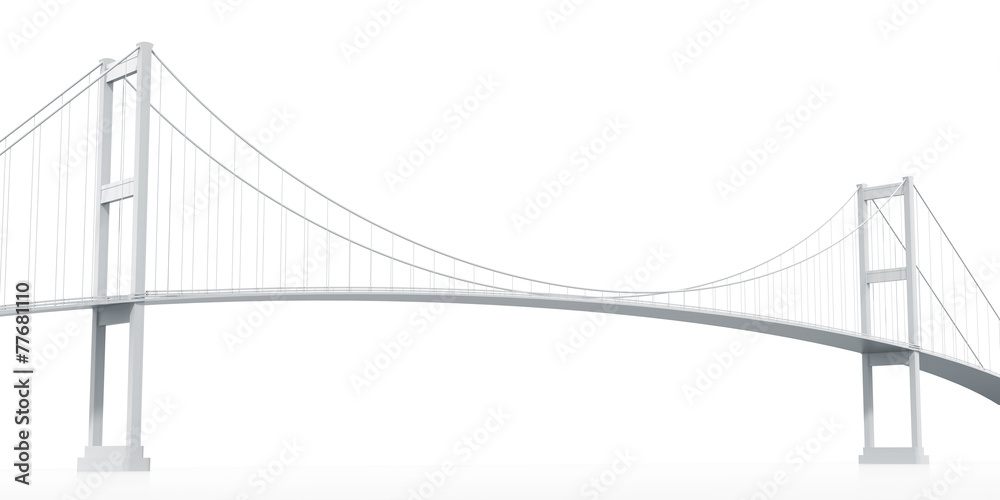 Suspension Bridge Stock Illustration | Adobe Stock