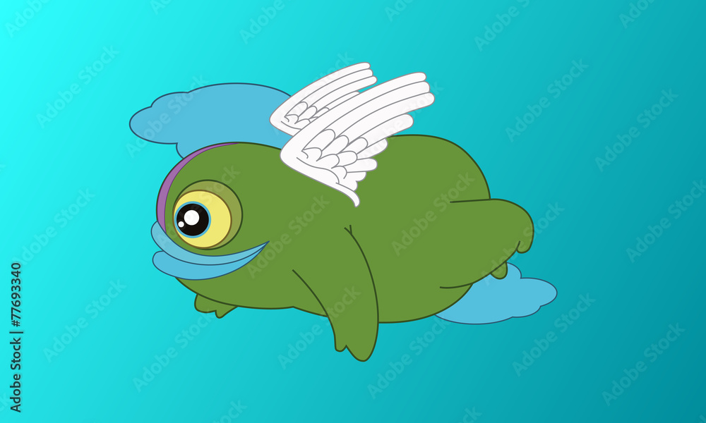 Flying Frog Stock Vector | Adobe Stock