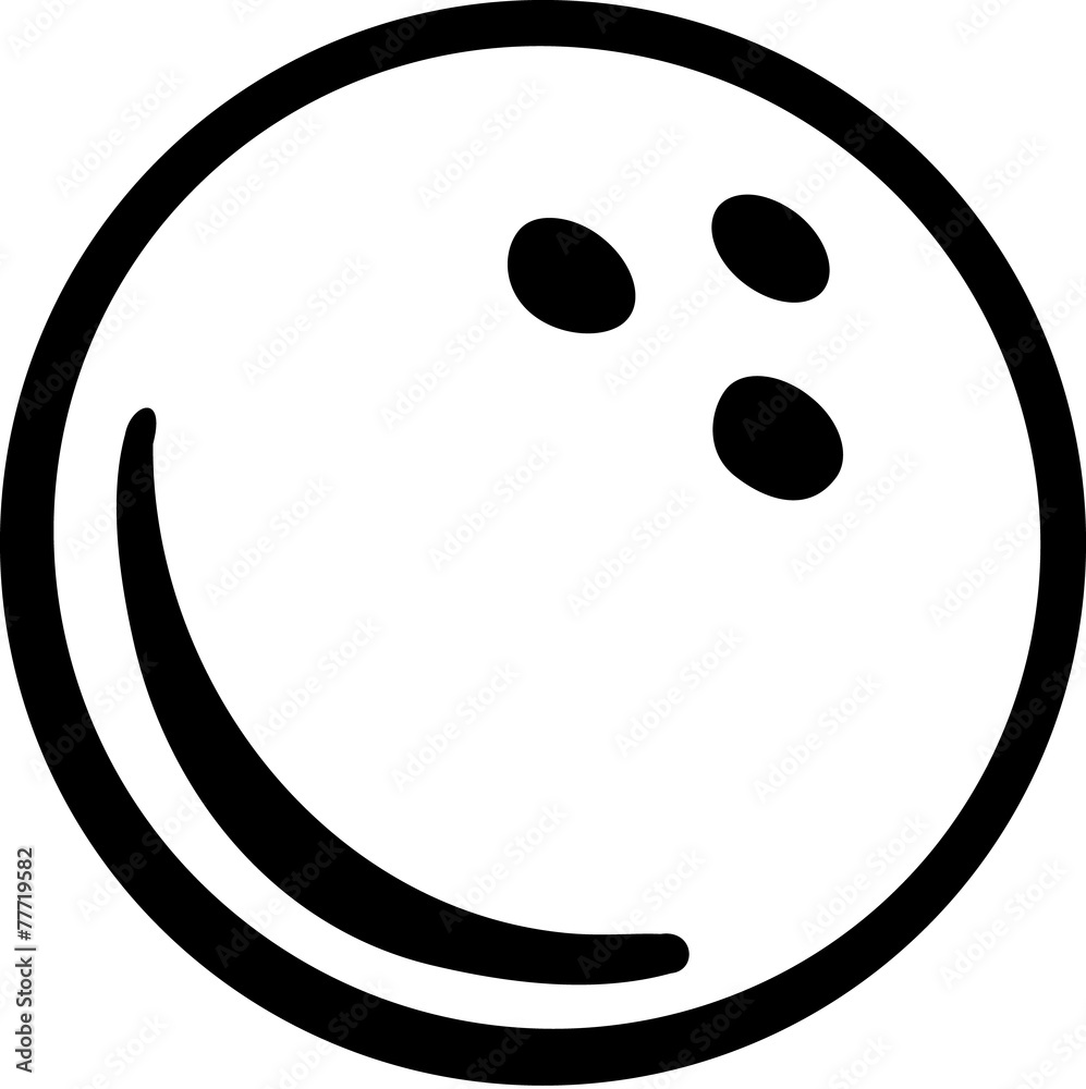 Bowling Ball Outline Stock Vector | Adobe Stock