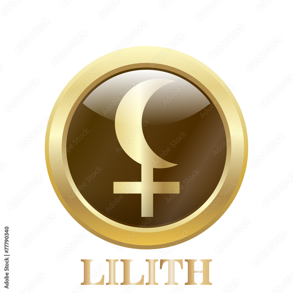 Mythical black moon Lilith. Vector illustration. Stock Vector | Adobe Stock