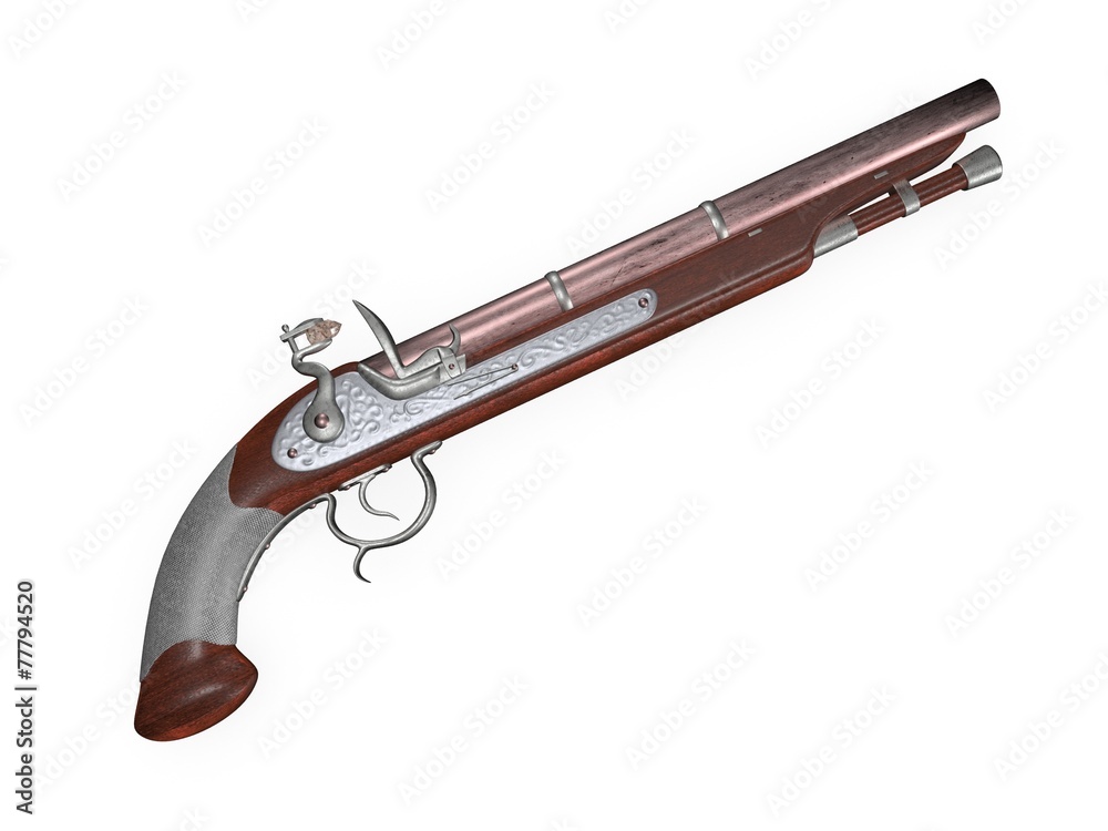 flintlock pistol Stock Illustration | Adobe Stock
