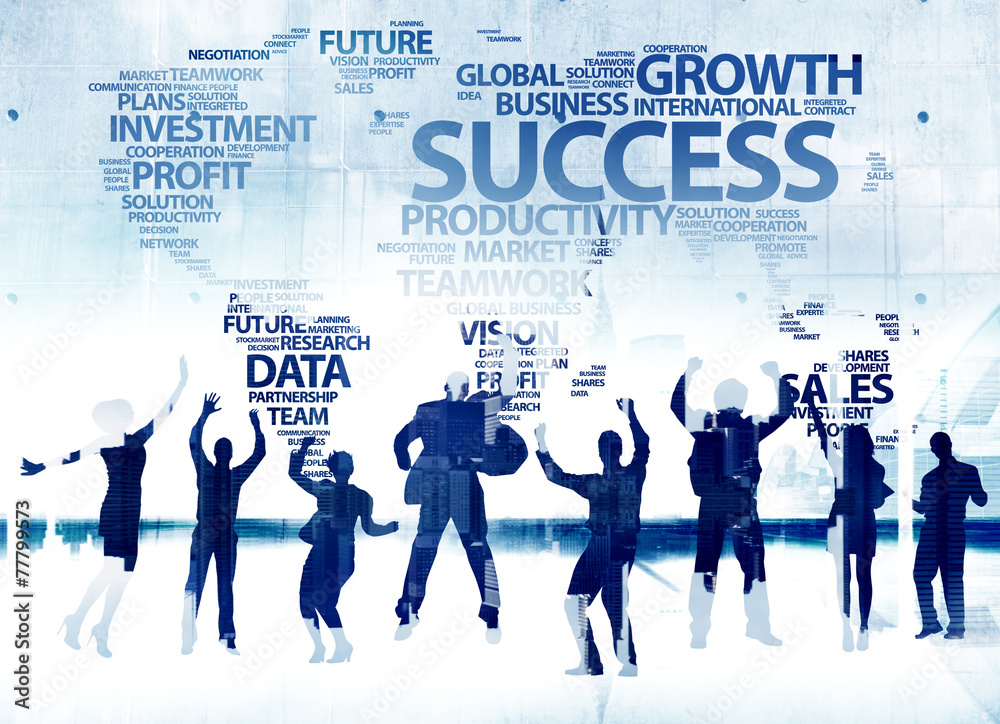 Business People Success Achievement Celebration Global Concept Stock ...
