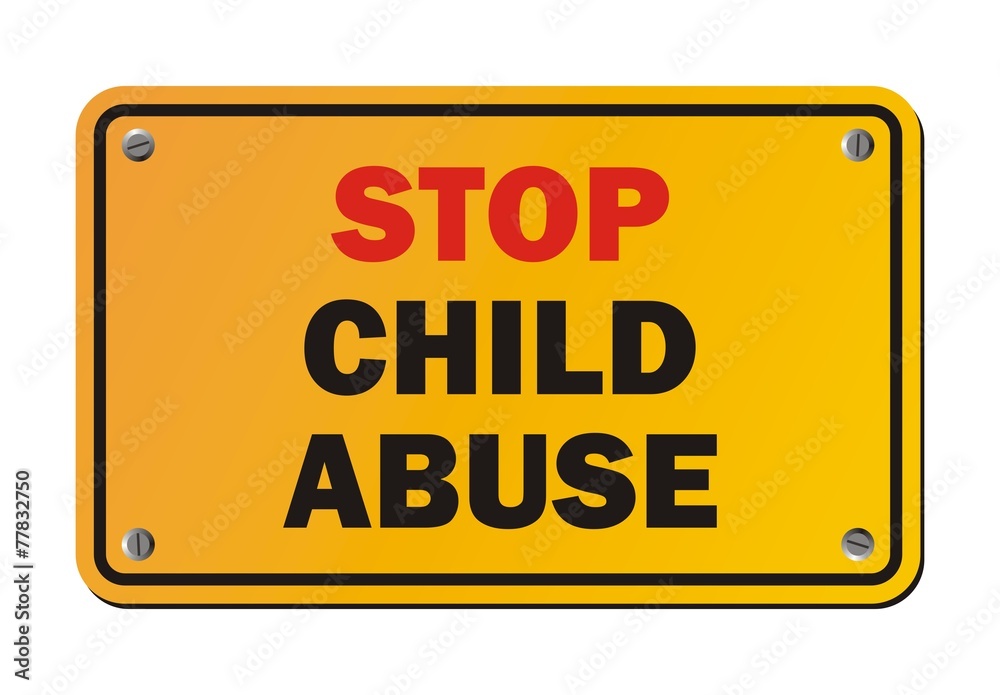 stop child abuse - protest sign Stock Vector | Adobe Stock