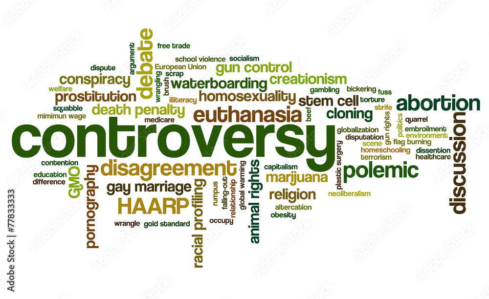 Words related to controversy and controversial issues Stock Vector ...