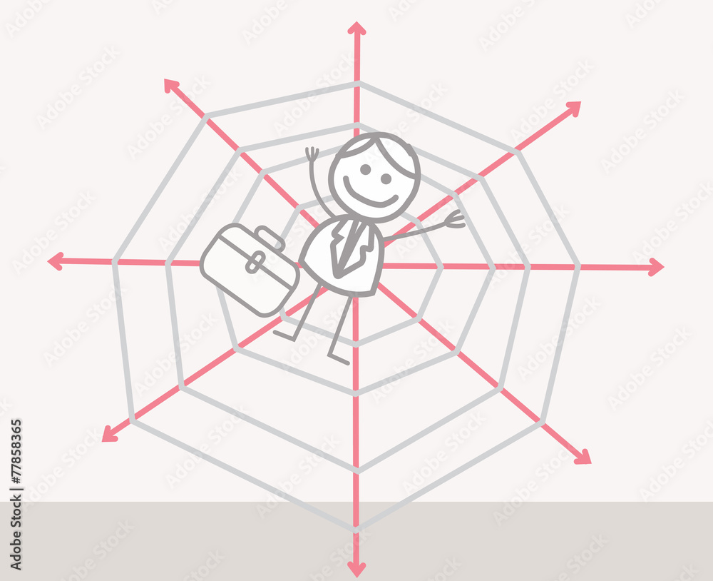 Businessman bad network Stock Vector | Adobe Stock