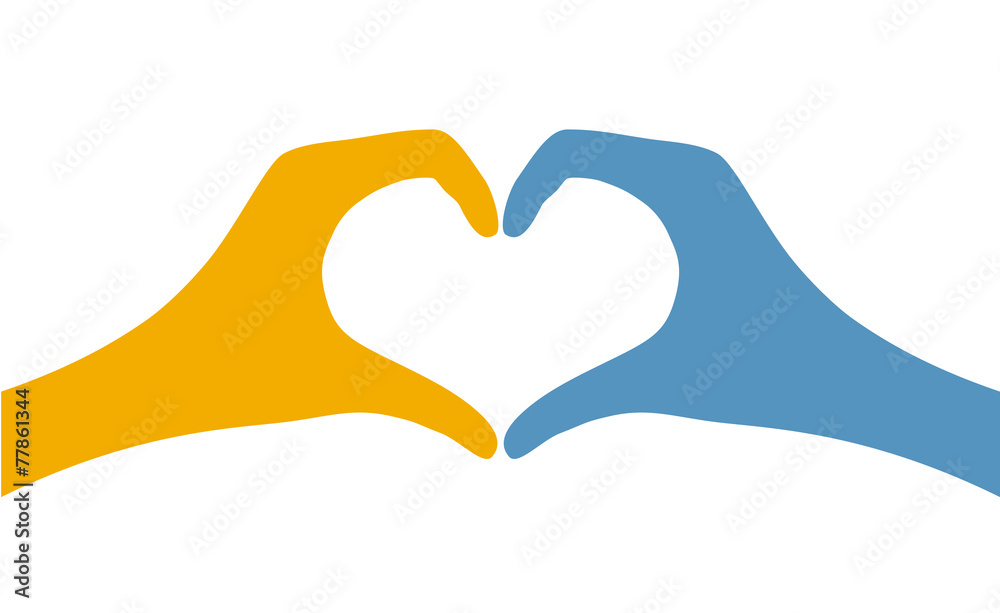 hand heart symbol shape icon Stock Vector | Adobe Stock