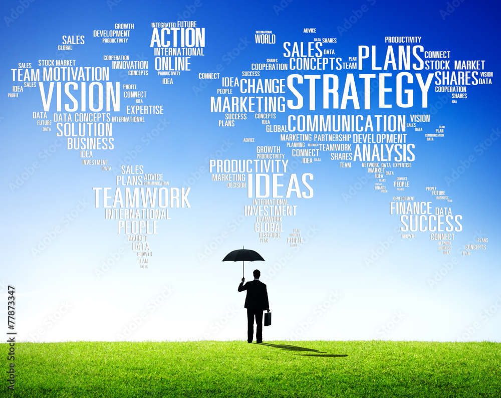 Strategy Analysis World Vision Mission Planning Concept Stock Photo ...