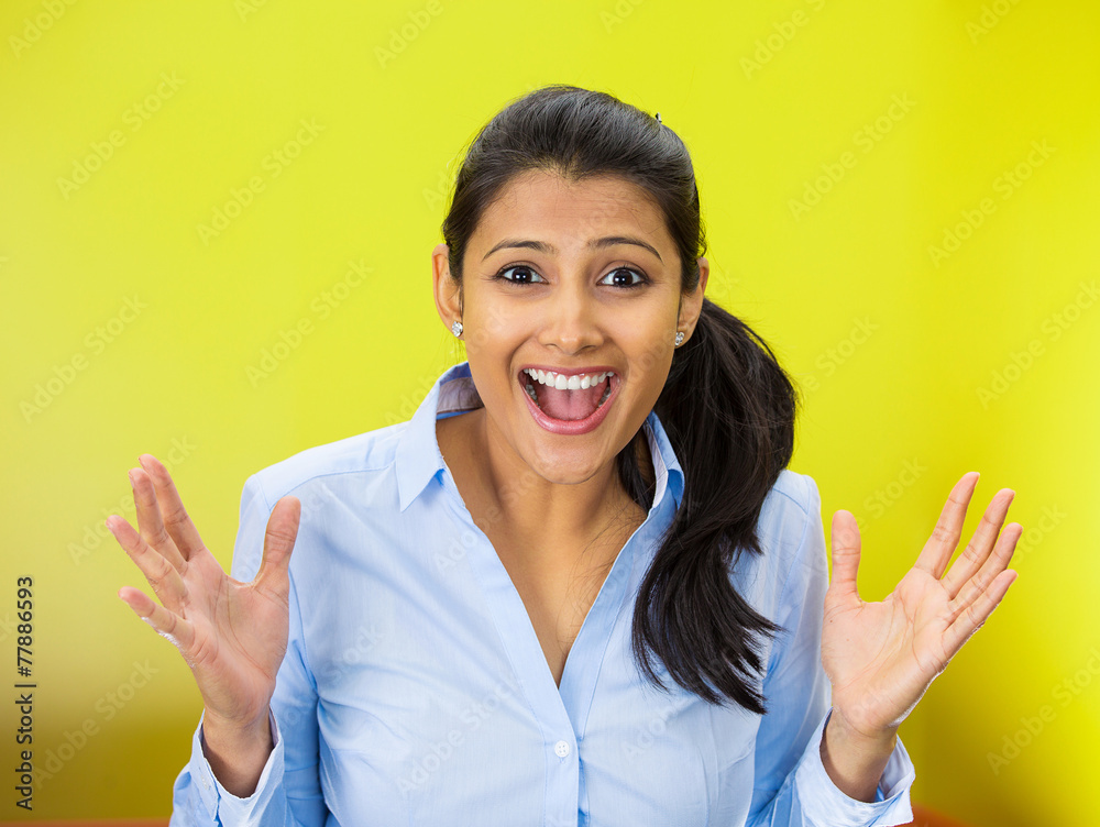 beautiful woman looking shocked surprised in disbelief Stock Photo ...