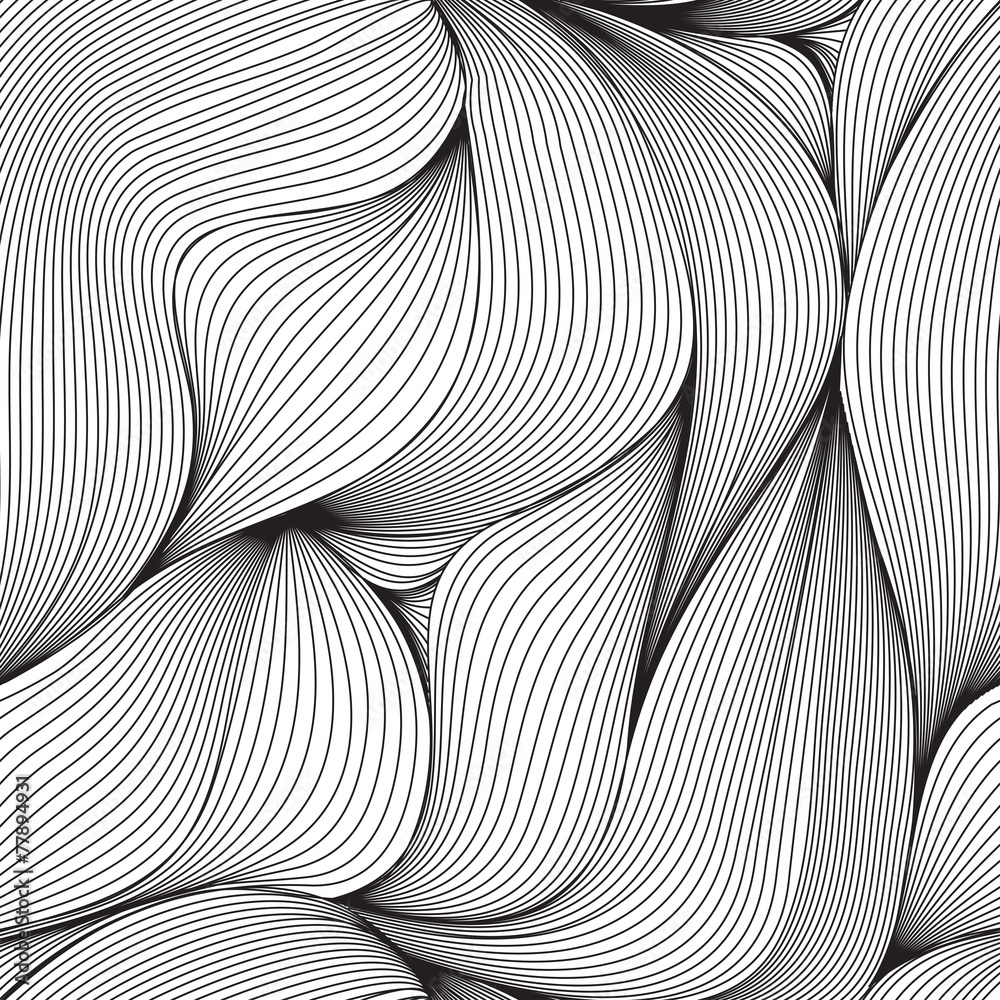 Seamless Hand Drawn Line Pattern Stock Vector | Adobe Stock