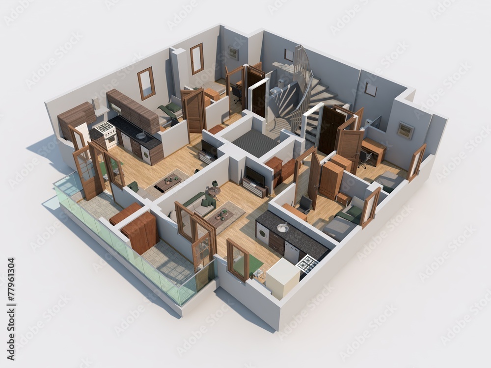 Perspective Render Stock Illustration | Adobe Stock