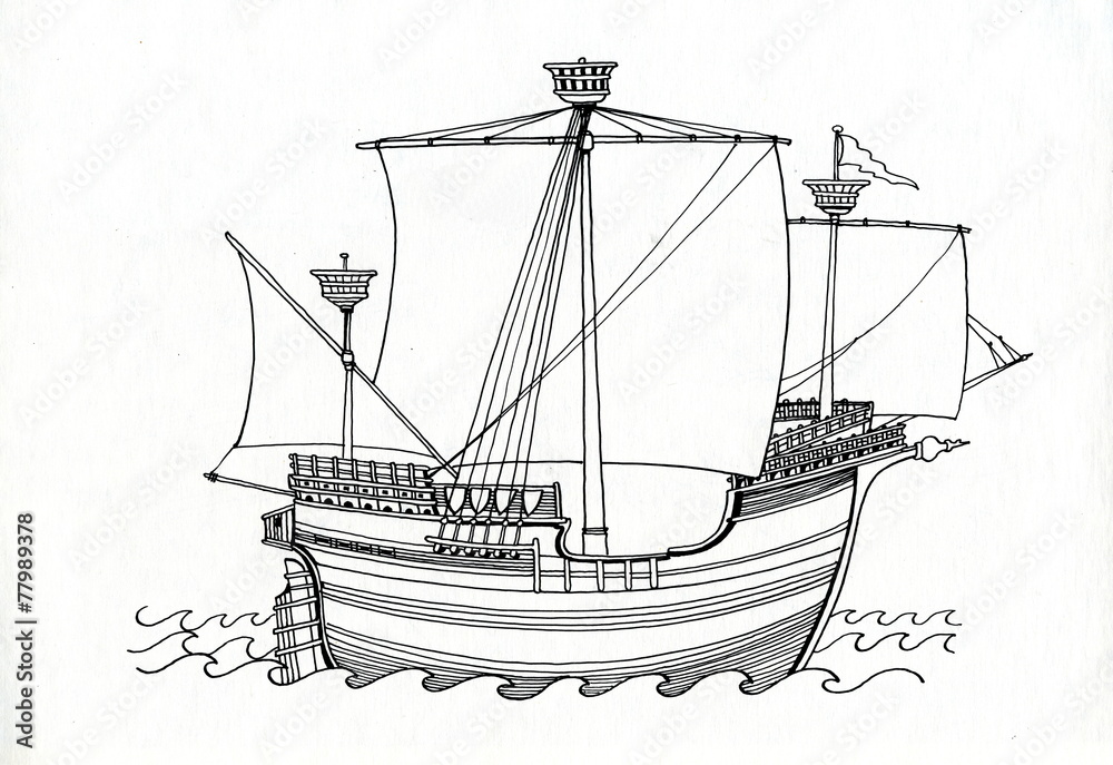 Carrack, 1470 Stock Photo | Adobe Stock