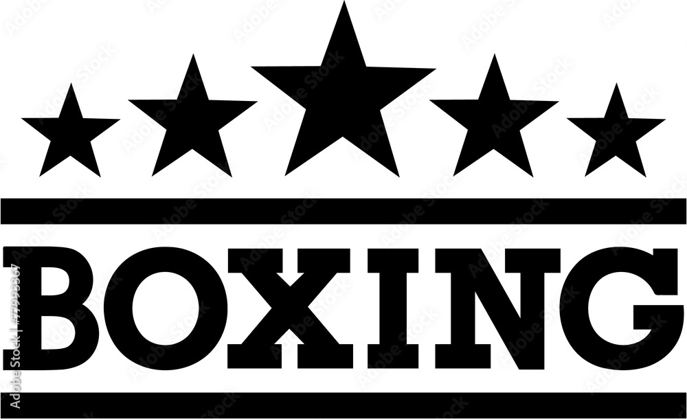 Boxing Word Stars Stock-Vektorgrafik | Adobe Stock