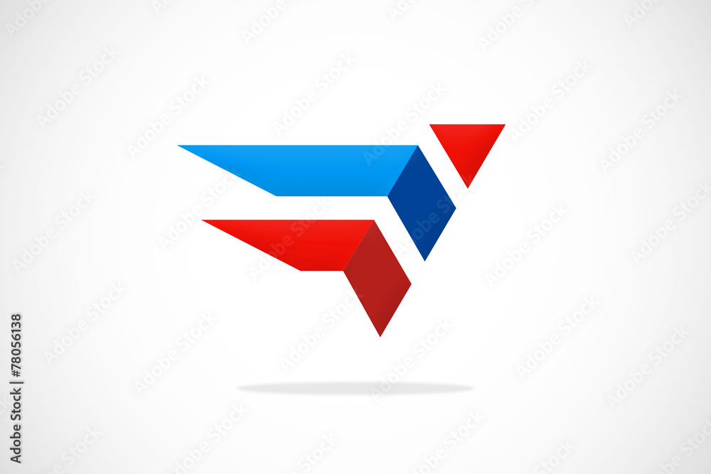 abstract fly logo Stock Vector | Adobe Stock