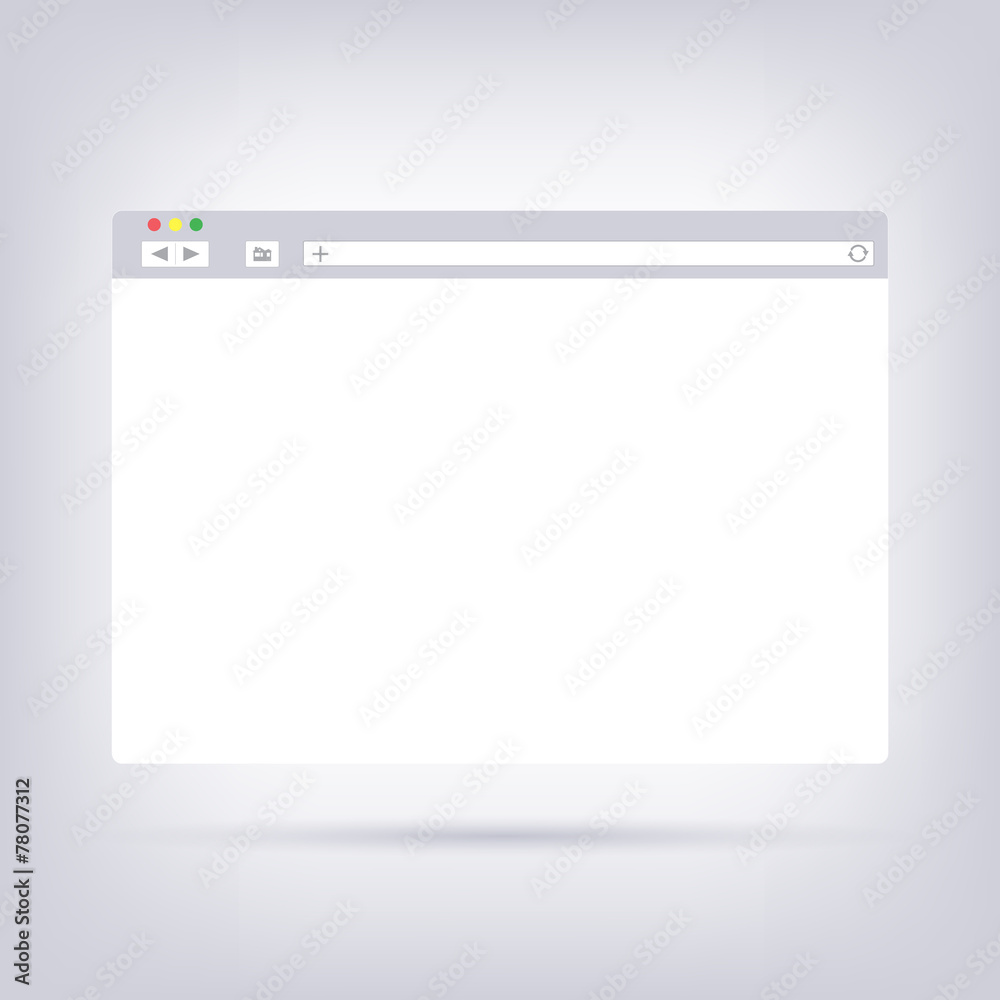 Opened browser window template on gray background Stock Vector | Adobe ...