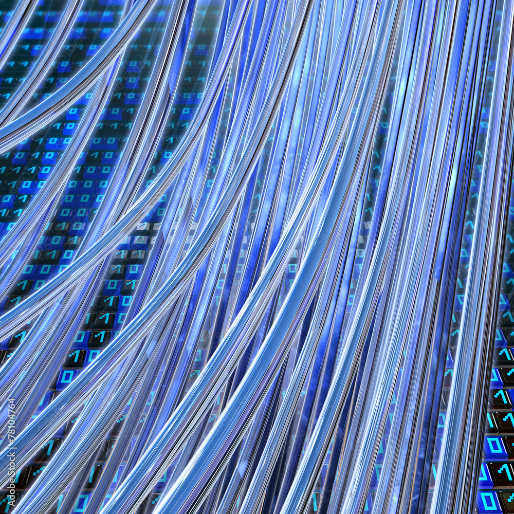 Fiber optic cables - 3D Rendering Stock Illustration | Adobe Stock