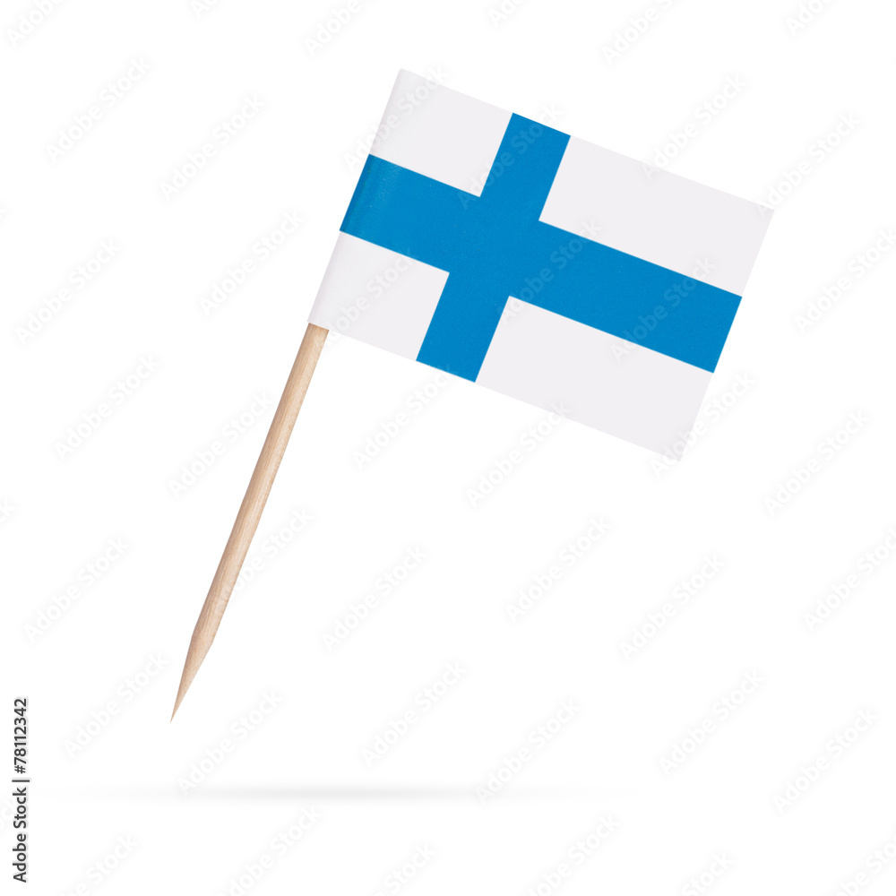 Miniature Flag Finland. Isolated on white background Stock Photo ...