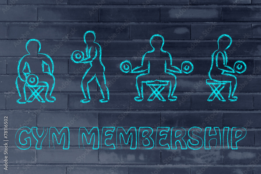 strenght training and weight lifting illustration Stock Illustration ...