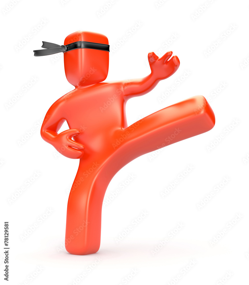 Person doing a kick Stock Illustration | Adobe Stock