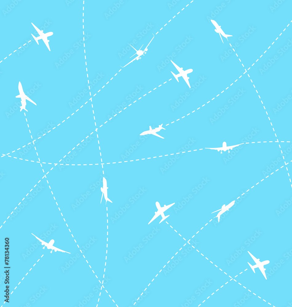 Abstract background with airplane lines Stock Illustration | Adobe Stock