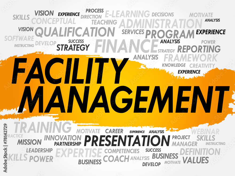 Word cloud of Facility Management related items Stock Vector | Adobe Stock