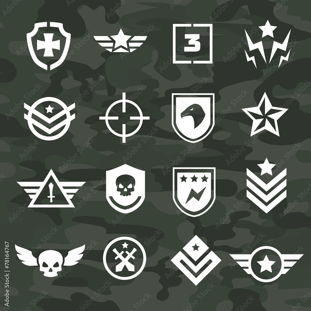Military symbol icons and logos special forces Stock Vector | Adobe Stock