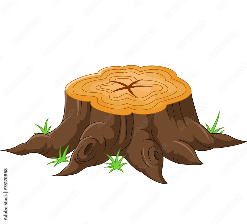 Cartoon tree stump Stock Vector | Adobe Stock
