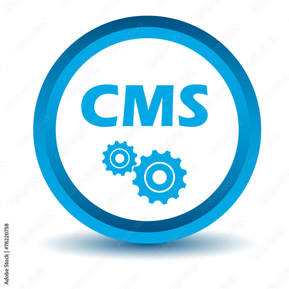 Blue cms icon Stock Vector | Adobe Stock