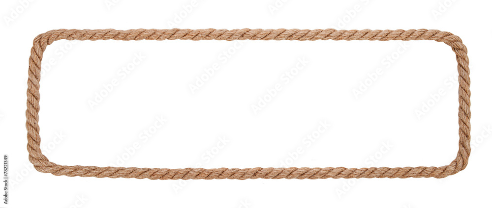 Rope border isolated on white background Stock Photo | Adobe Stock