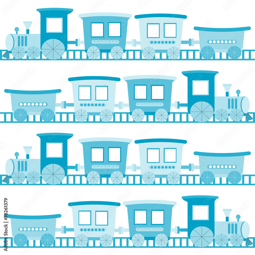 Baby boy background with blue cartoon toy train Stock Vector | Adobe Stock