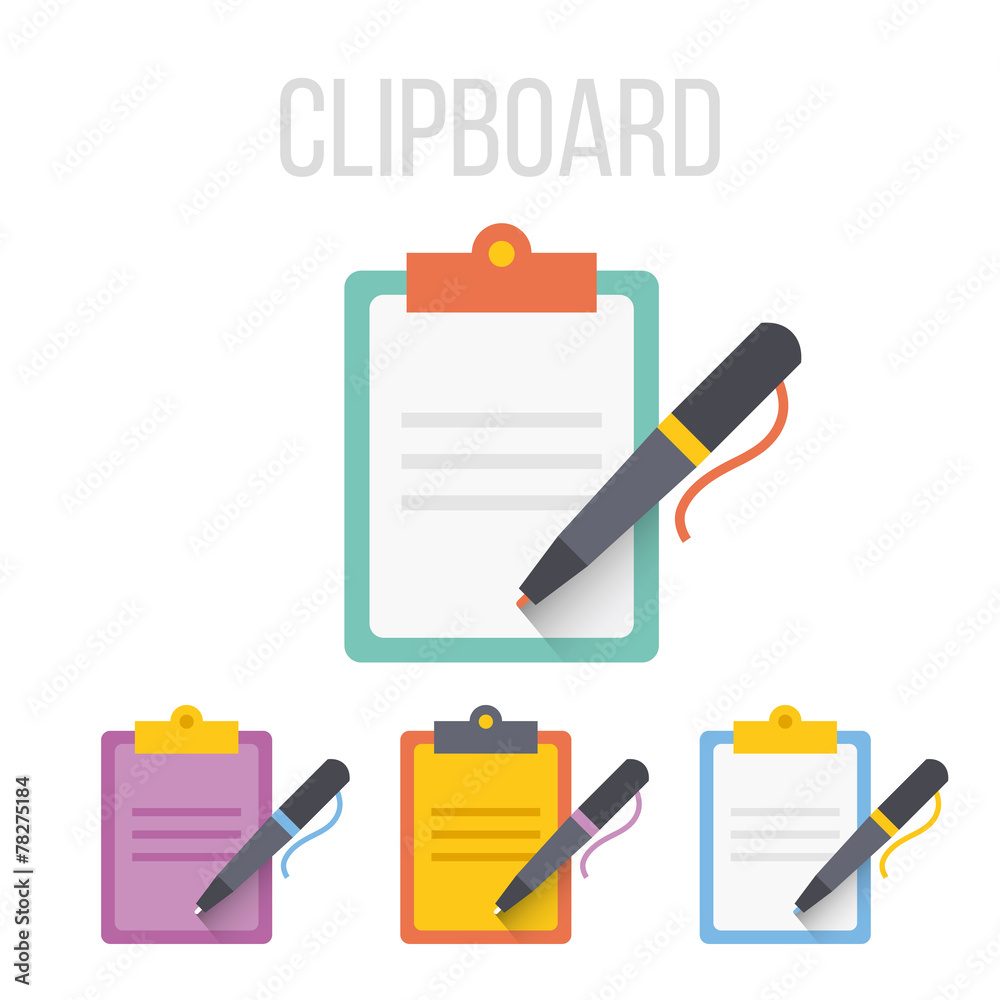 Vector clipboard icons Stock Vector | Adobe Stock