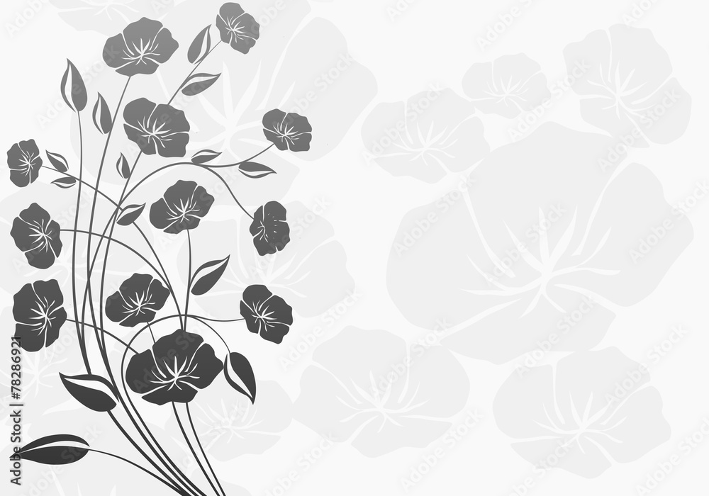 Dekorasyon çiçekler ( beyaz arka fon ) Stock Vector | Adobe Stock