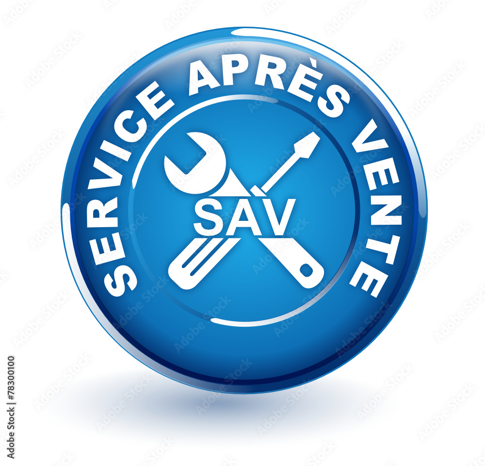 Vecteur Stock service après vente sur bouton bleu | Adobe Stock Vecteur Stock service après vente sur bouton bleu | Adobe Stock