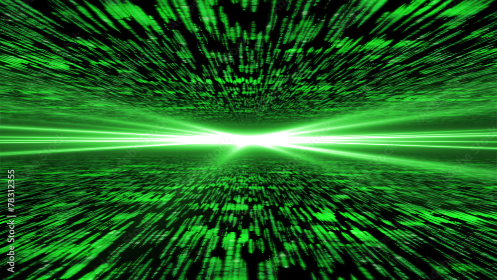 matrix 3d - flying through energized cyberspace, light on the ho Stock ...