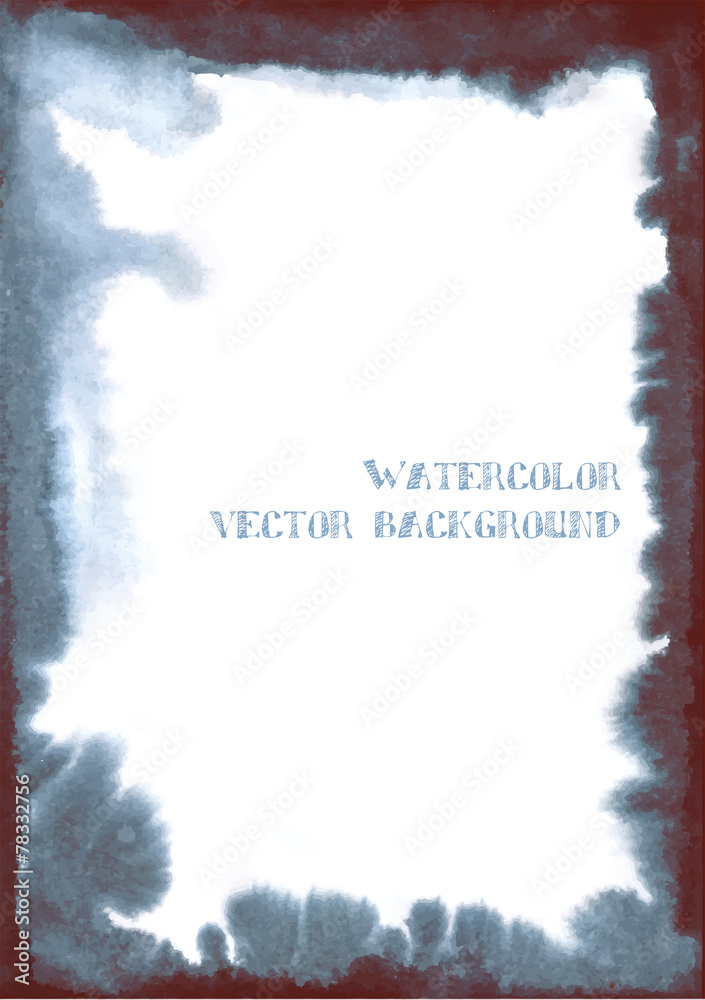 Dark Blue Watercolor vector background on wet paper. Texture Stock ...
