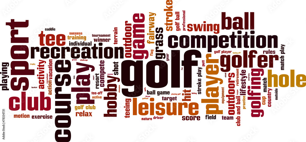 Golf word cloud concept. Vector illustration Stock Vector | Adobe Stock